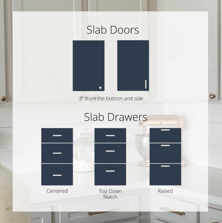 Where To Place Cabinet Hardware: Guide for Paneled & Slab Cabinet Doors ...